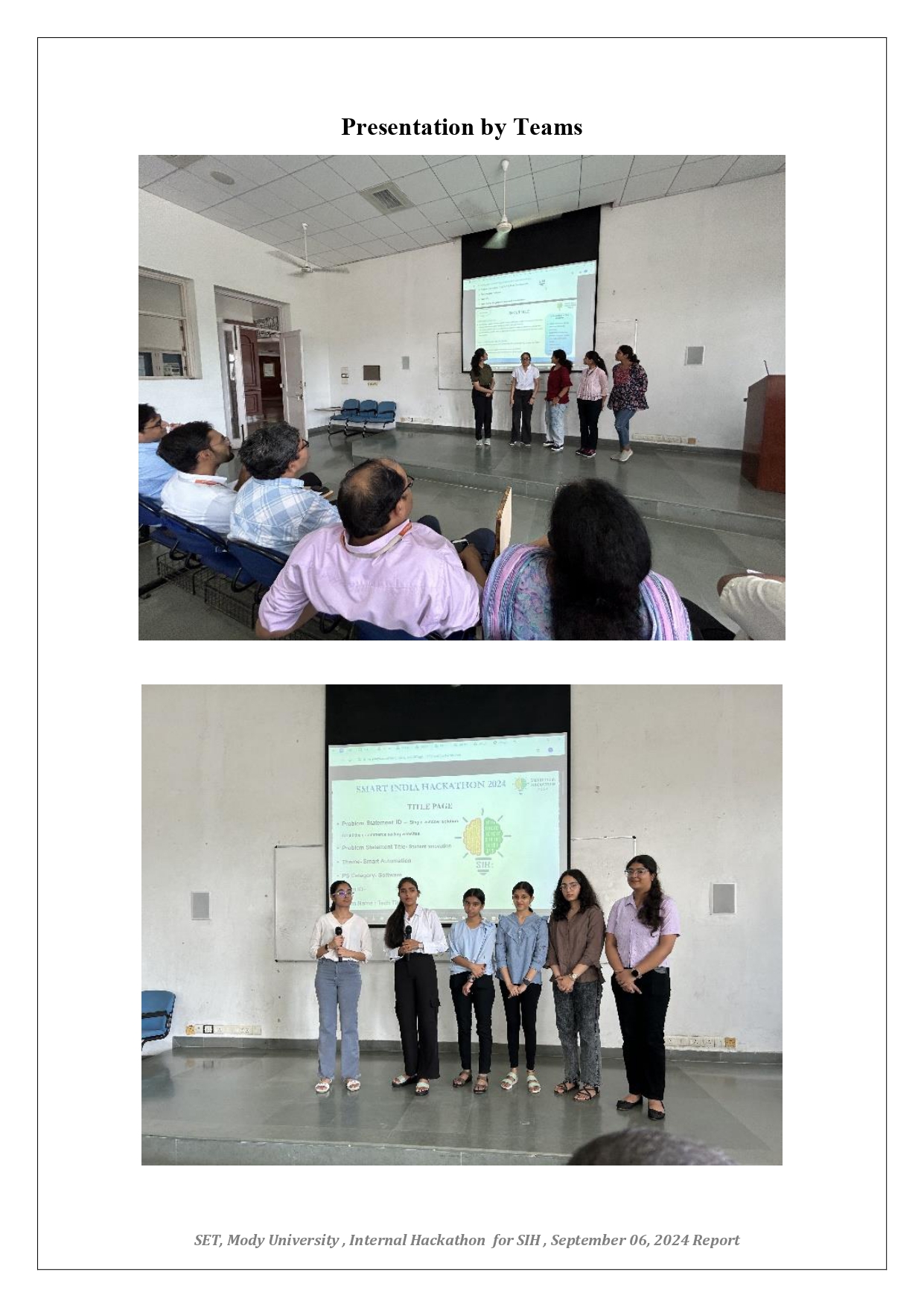 Internal Hackathon Report - Mody University