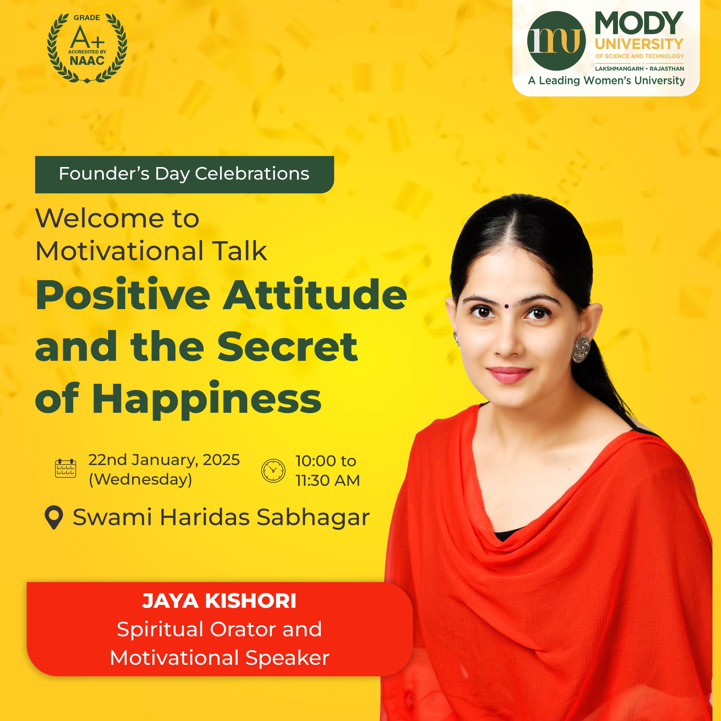 Founder's Day Celebrations 2025 - Mody University