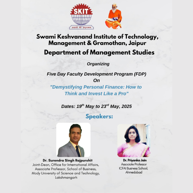 Five Day Faculty Development Program - Mody University