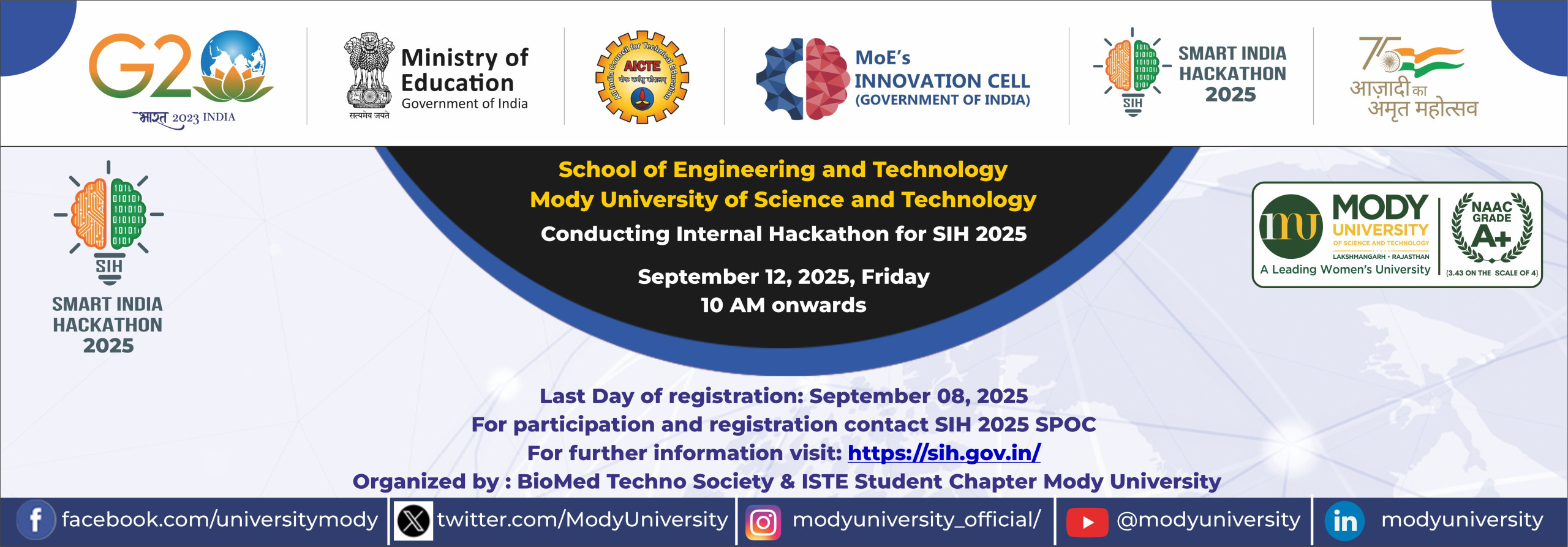 Internal Hackathon – Road to SIH 2025 - Mody University
